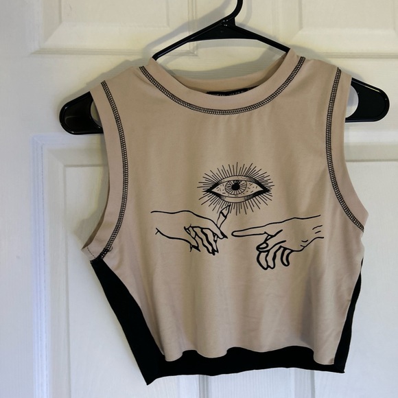 Tops | Eye And Hand Print Tank Top | Poshmark